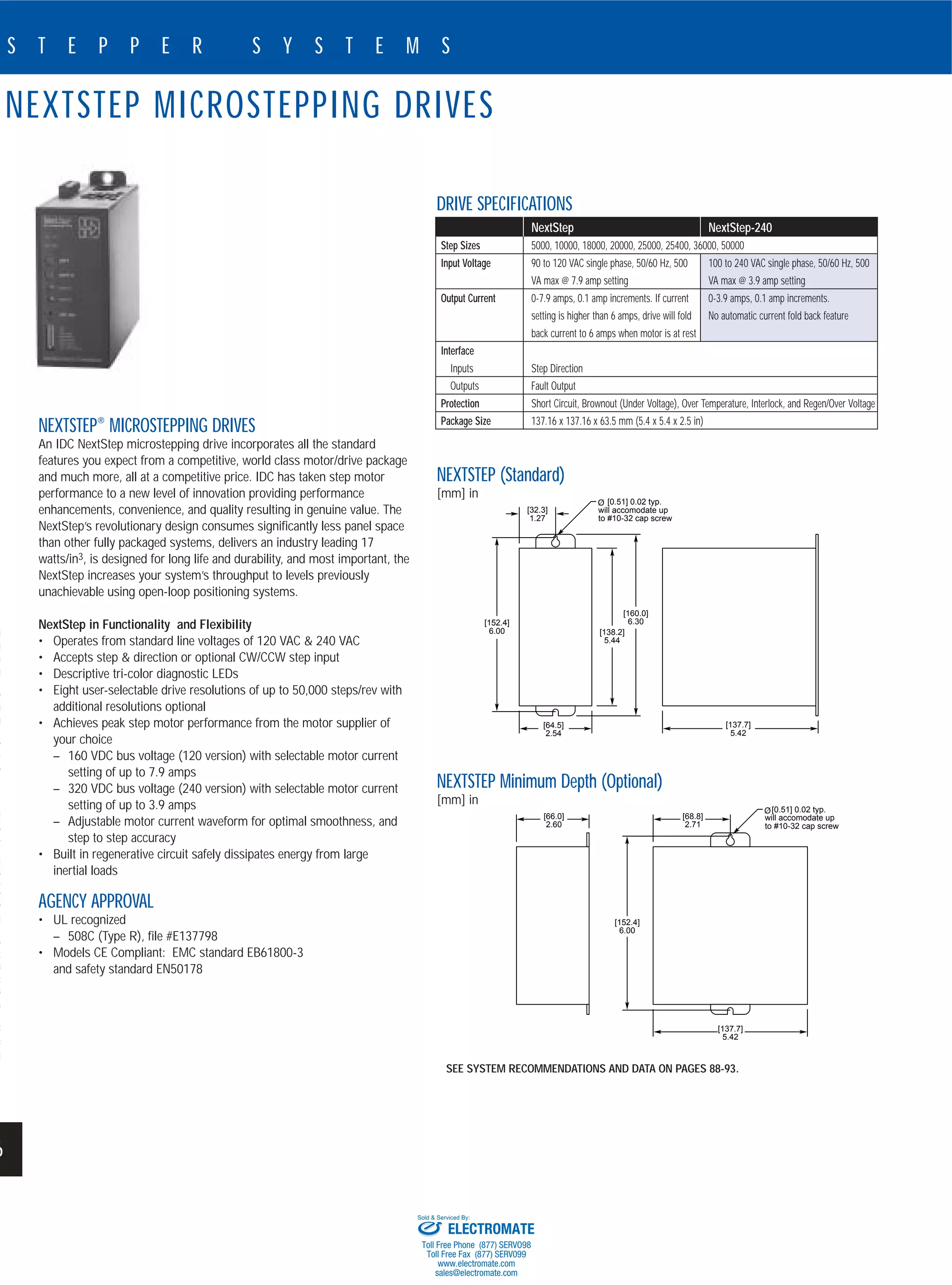 Kollmorgen next step_microstepping_drive_specsheet | PDF