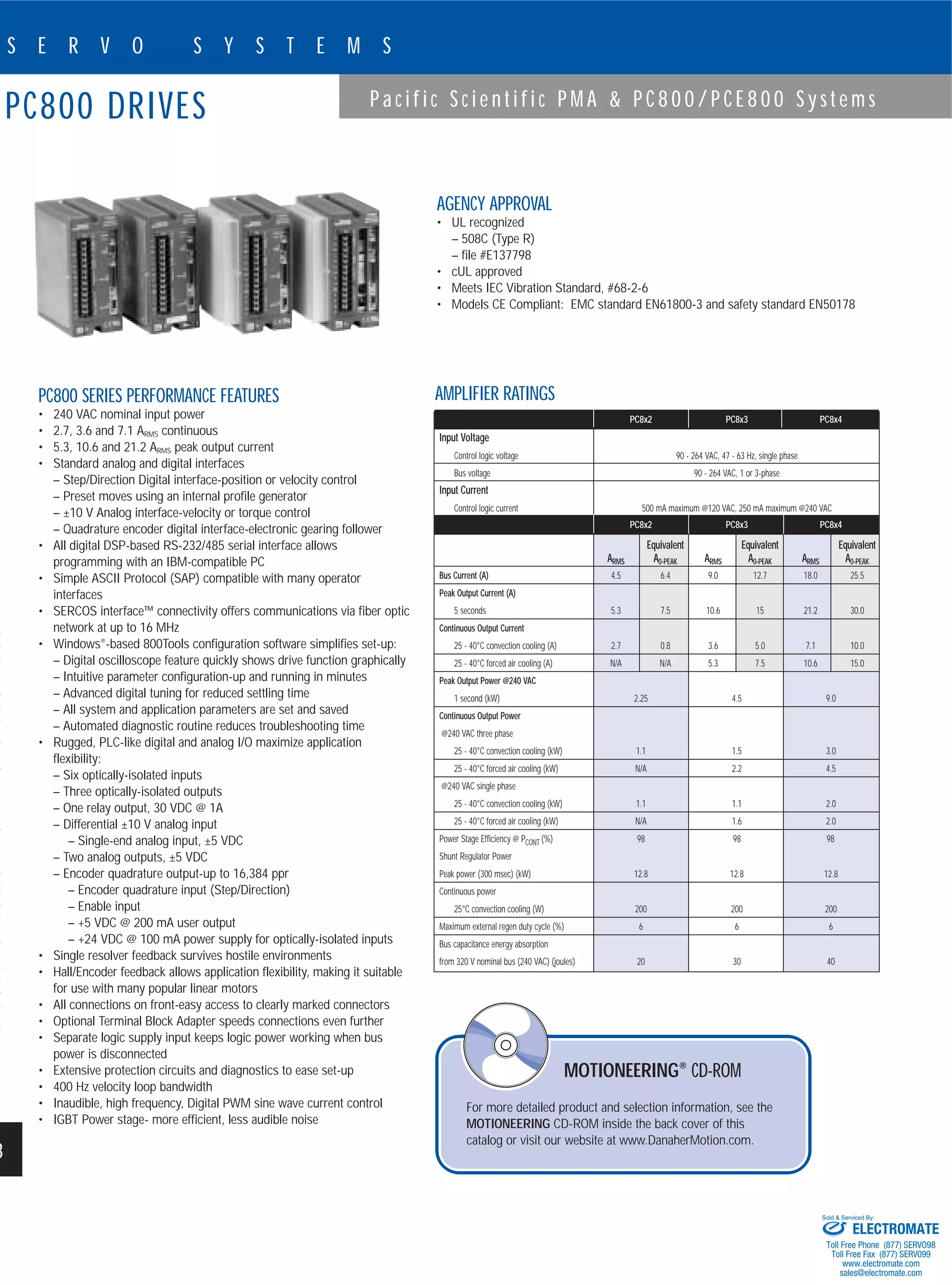 Kollmorgen pma with_pc800_ specsheet | PDF