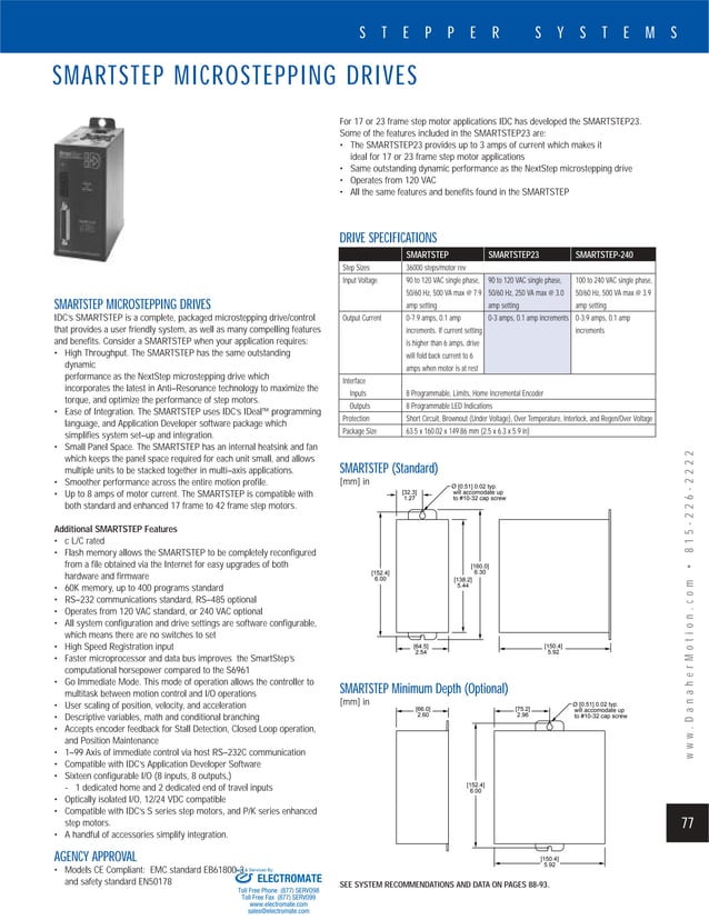 Kollmorgen stepper systems_specsheet | PDF