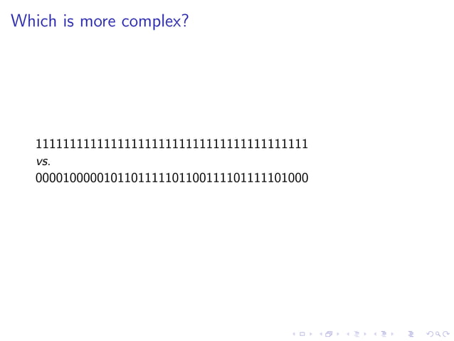 Kolmogorov Complexity, Art, and all that | PPT