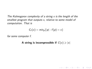 Kolmogorov Complexity, Art, and all that | PDF | Computing | Technology & Computing