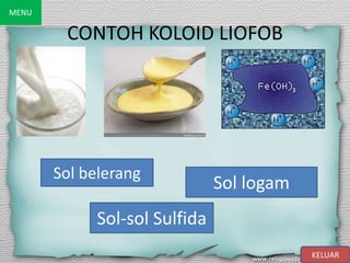 Koloid liofil dan liofob kelompok 6. 11 ipa 2 | PPTX