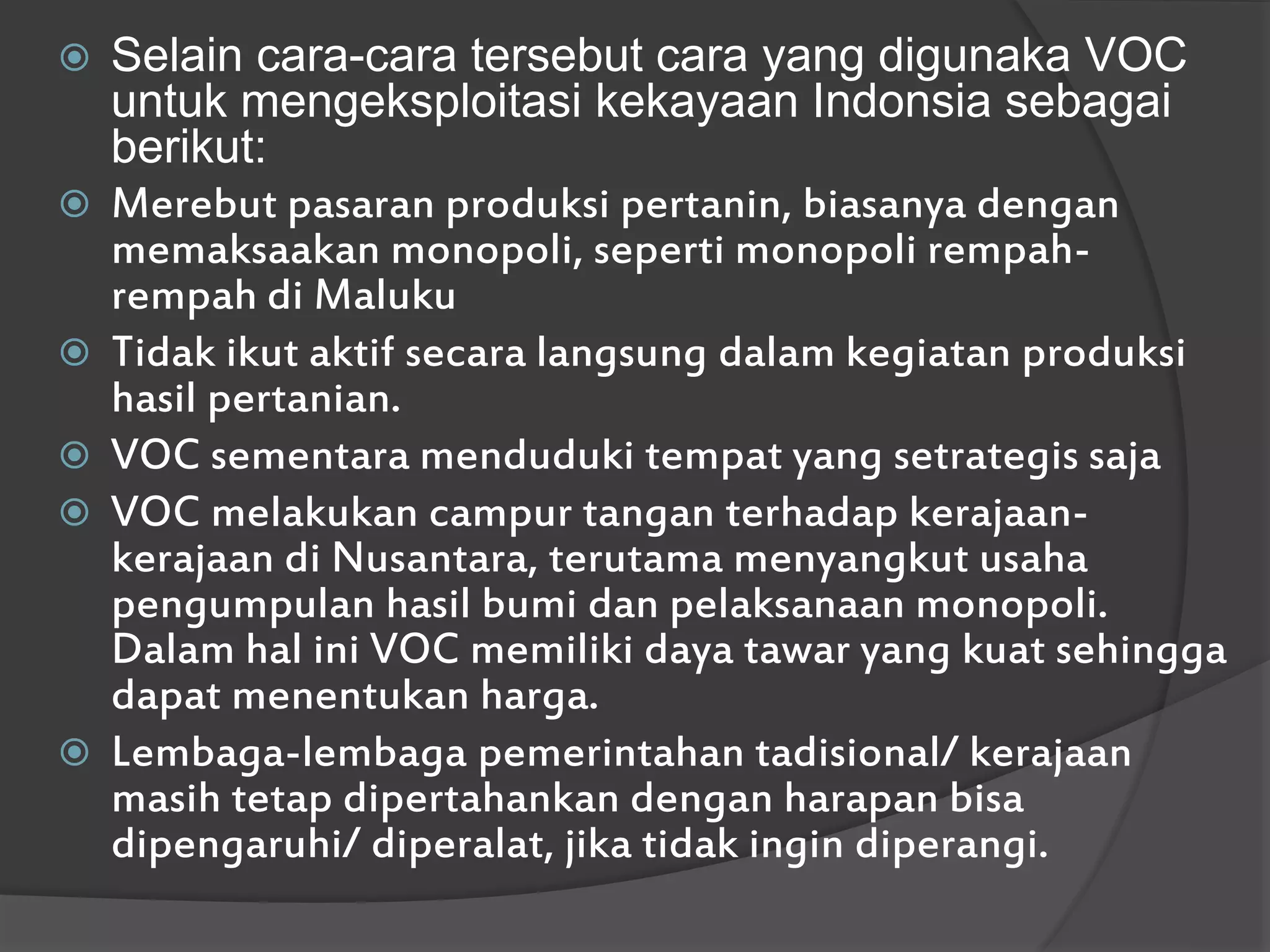 Kolonialisme dan imperialisme voc | PPTX