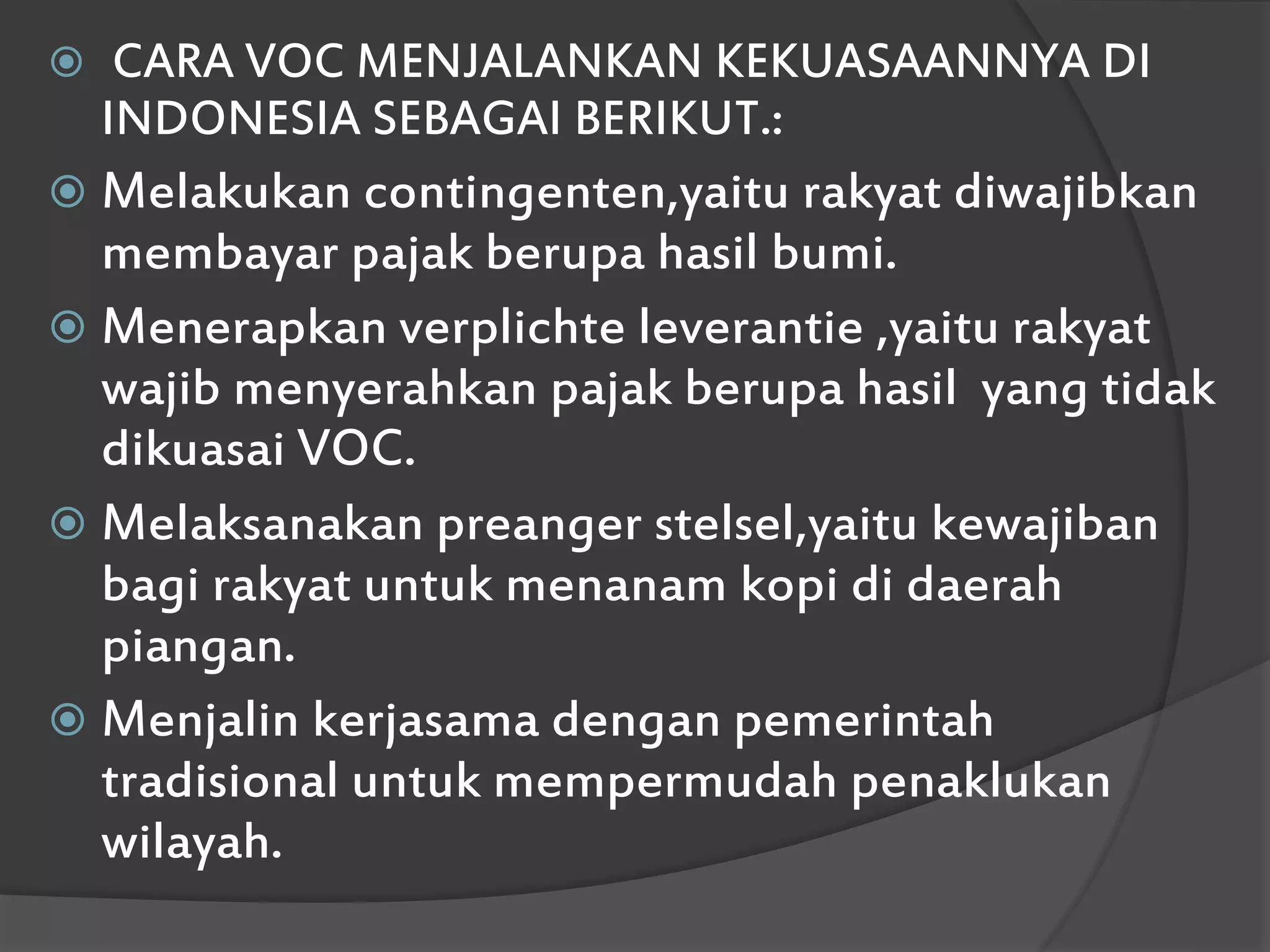Kolonialisme dan imperialisme voc | PPTX