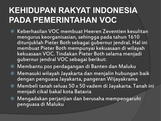 Kolonialisme dan imperialisme voc | PPTX