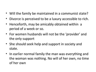 Kolontai on communisim and family detailed | PPT