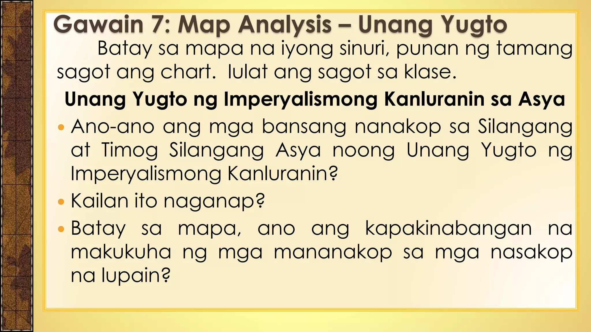 Kolonyalismo at imperyalismo sa silangan at timog silangang asya | PPTX