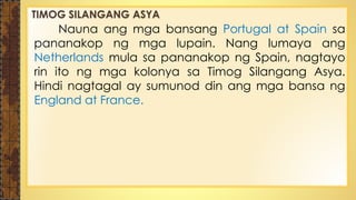 Kolonyalismo at imperyalismo sa silangan at timog silangang asya | PPTX
