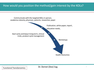 Kol program management and marketing functional trans genomics | PDF