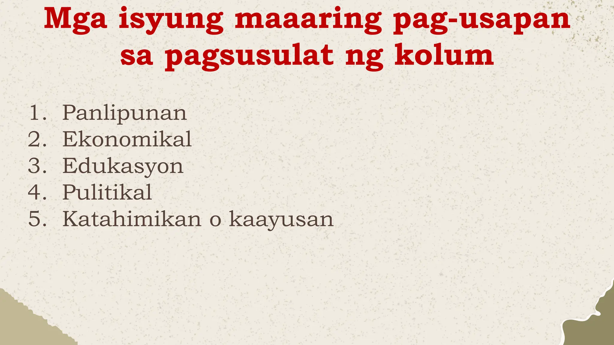 PAGSULAT NG KOLUM Campus Journalism-School Paper Management | PDF