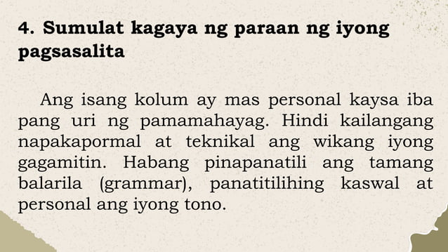 PAGSULAT NG KOLUM Campus Journalism-School Paper Management | PDF