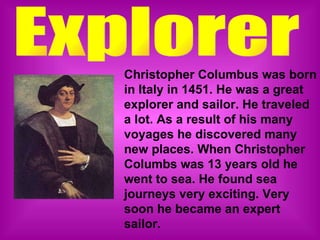Christopher Columbus | PPT | Cruises | Travel Type
