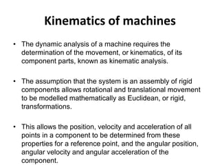 Branches of TOM, Machine & Structure, Kinematic Links | PPTX