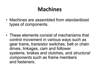 Branches of TOM, Machine & Structure, Kinematic Links | PPTX