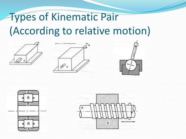 Kinemetic chains, Pairs, Joints, Four bar Mechanisms (KOM) | PPTX