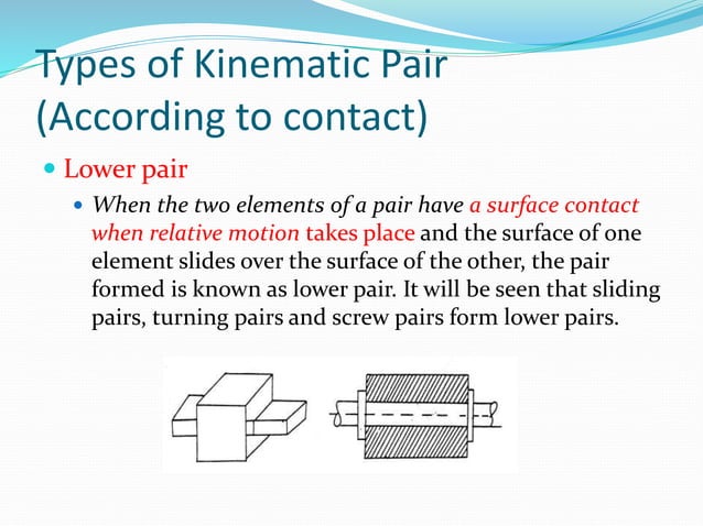 Kinemetic chains, Pairs, Joints, Four bar Mechanisms (KOM) | PPTX