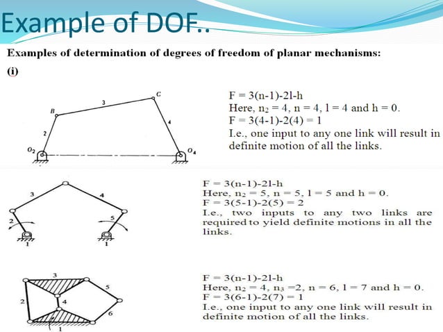 Kinemetic chains, Pairs, Joints, Four bar Mechanisms (KOM) | PPTX