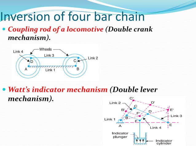 Kinemetic chains, Pairs, Joints, Four bar Mechanisms (KOM) | PPTX