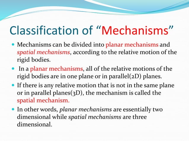 Kinemetic chains, Pairs, Joints, Four bar Mechanisms (KOM) | PPTX