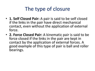 KInematic of Machine(Mechanical Engineering) | PPTX
