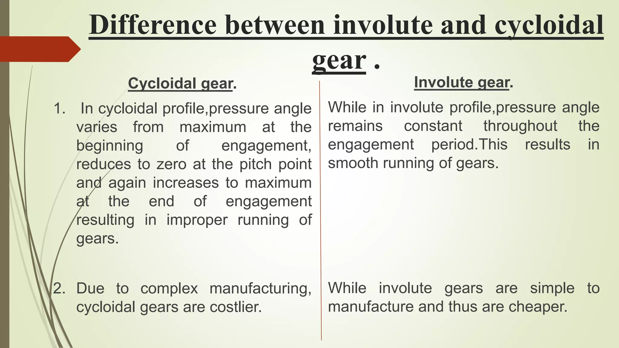 Kinematics of machine (Tooth Profiles of Gears) | PDF