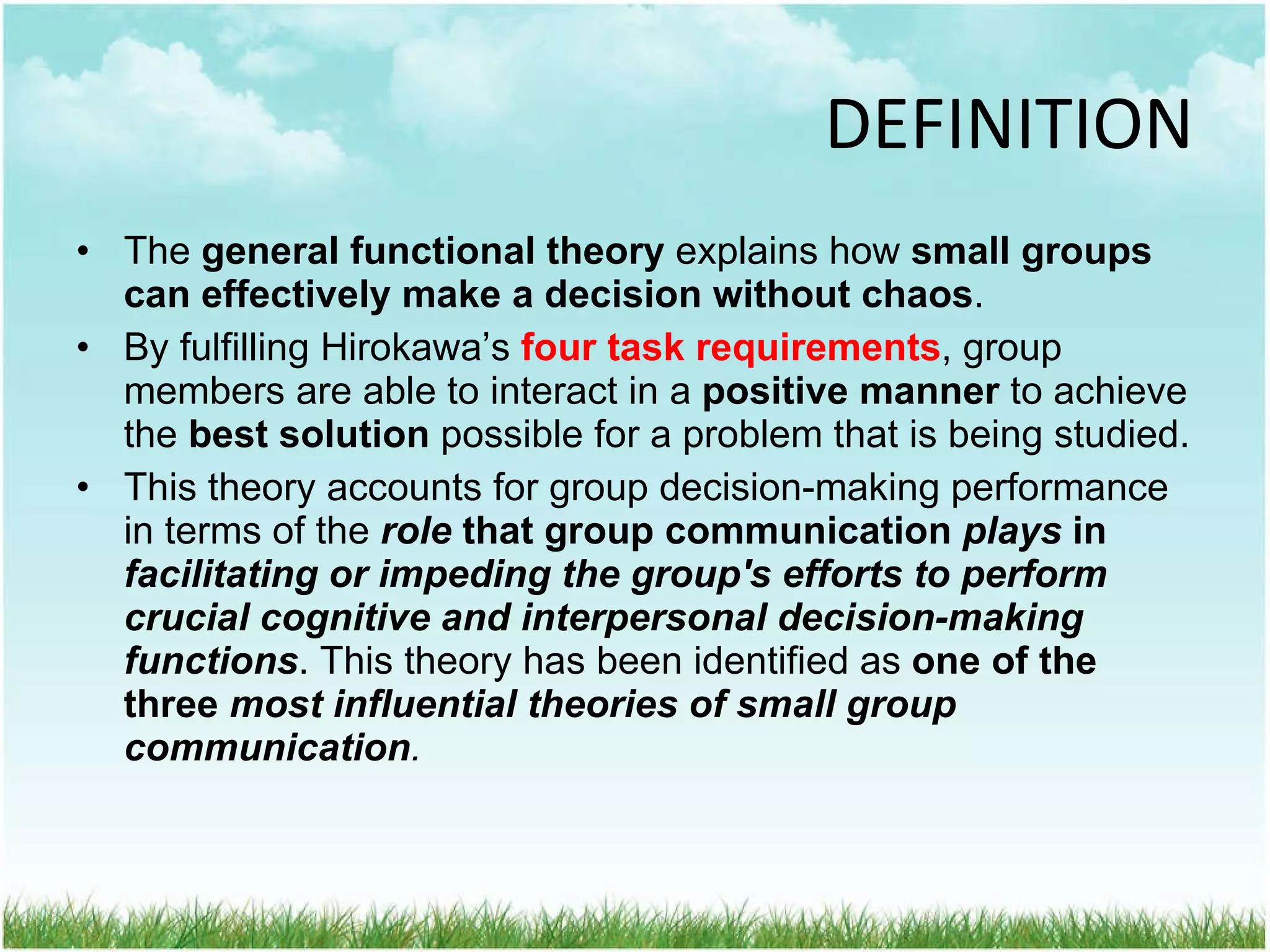 K5111 General Functional Theory | PPT