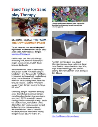 Meja Baki dari PVC foam untuk meja therapi bermain pasir | PDF