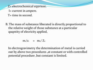 ELECTROGRAVIMETRY | PPTX