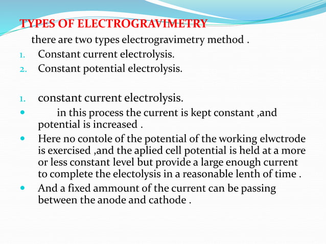 ELECTROGRAVIMETRY | PPT