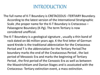 K-T BOUNDARY PROBLEM | PPTX