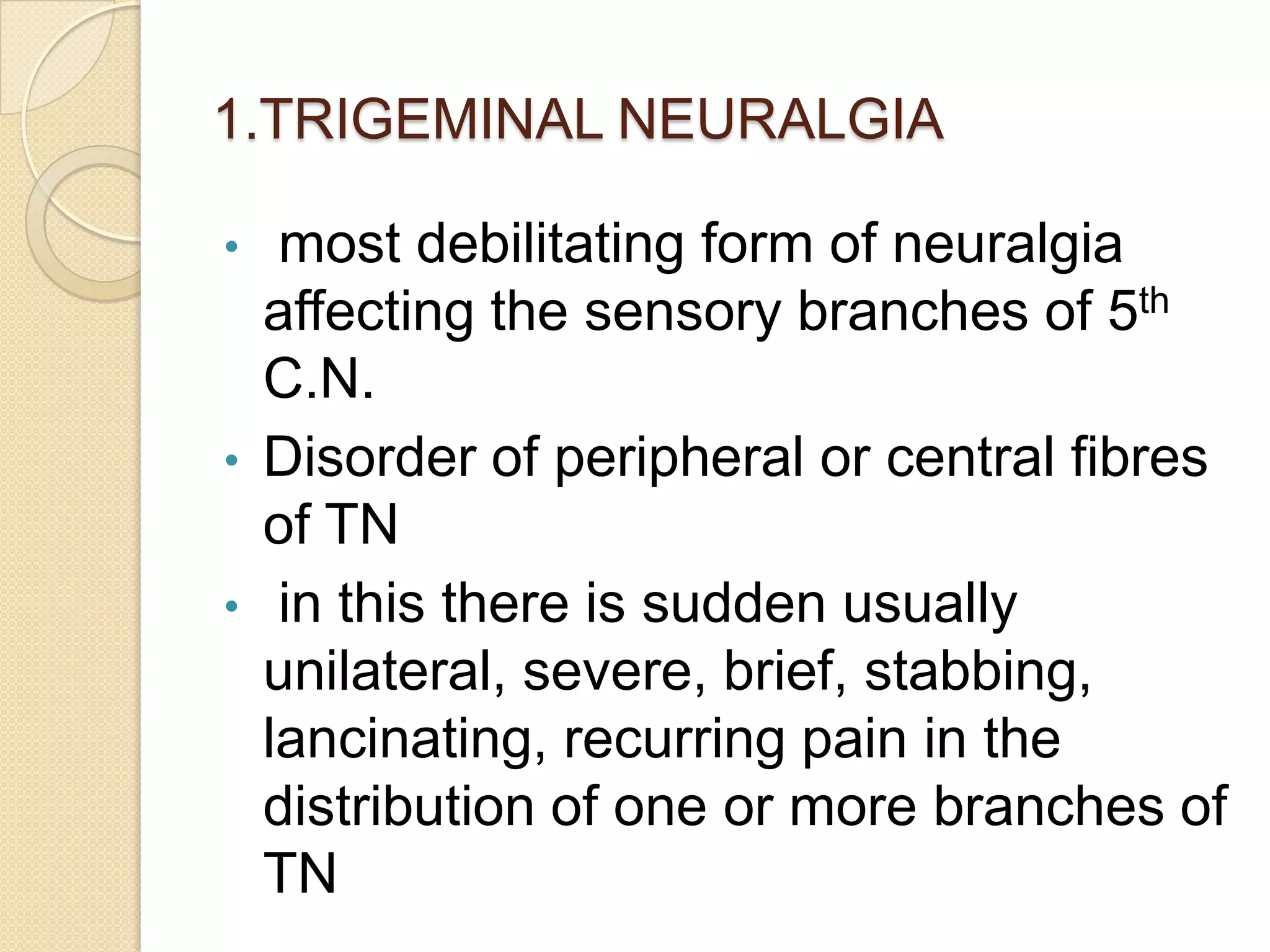 Trigeminal neuralgia | PPTX