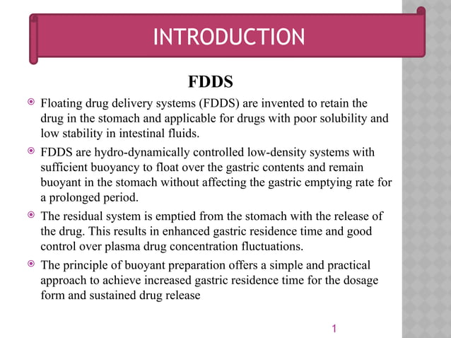 Floating drug delivery systems (FDDS).pptx