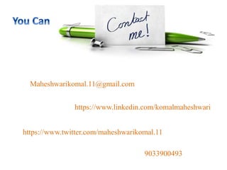 komal maheshwari's visual cv | PPTX