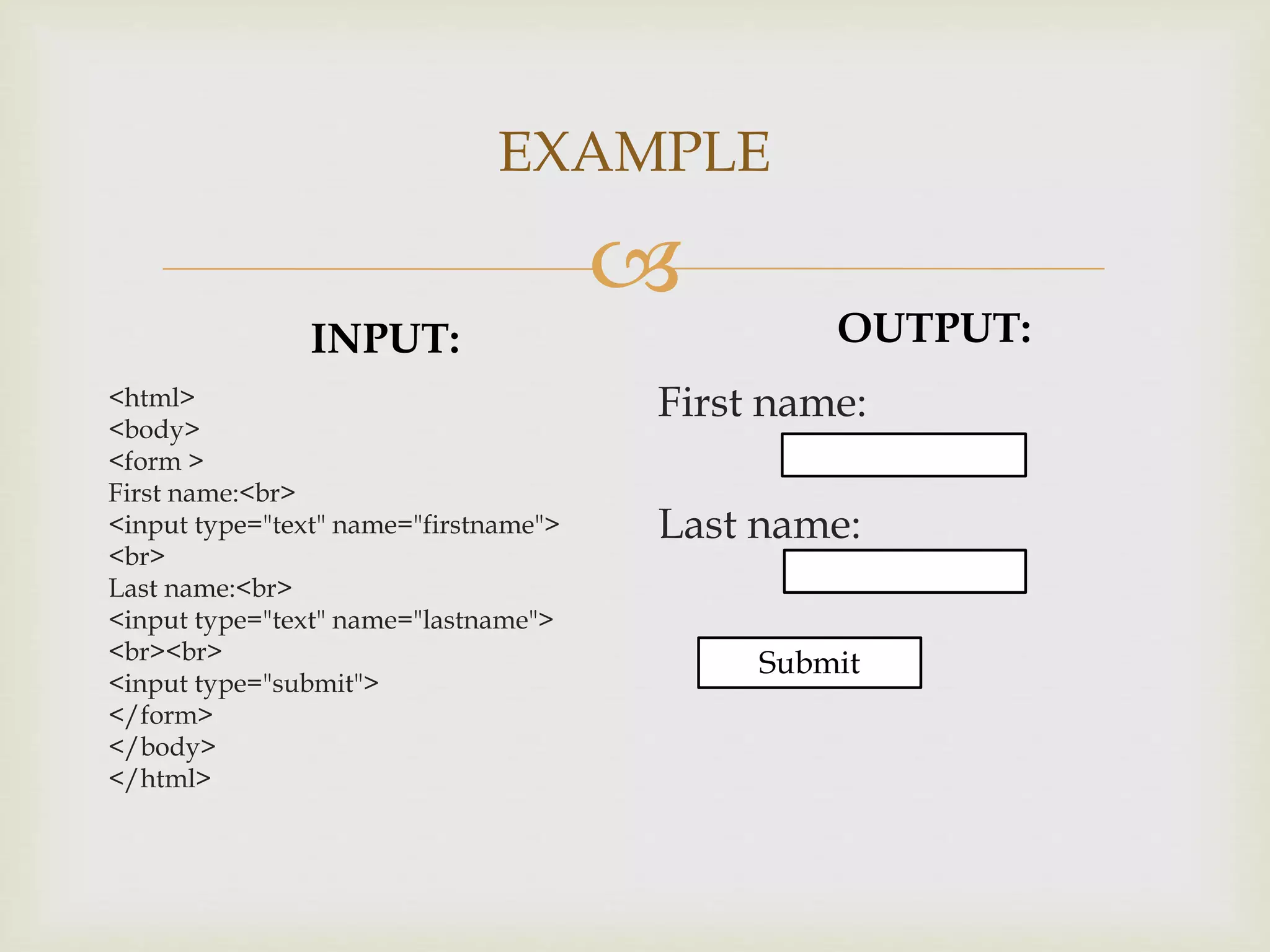 HTML Form | PPT
