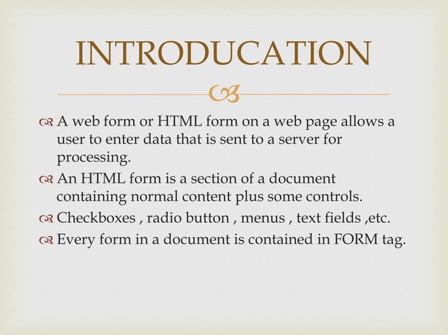 HTML Form | PPT