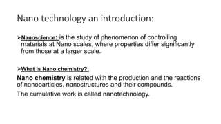 Nanoparticles and their medical applications | PPTX