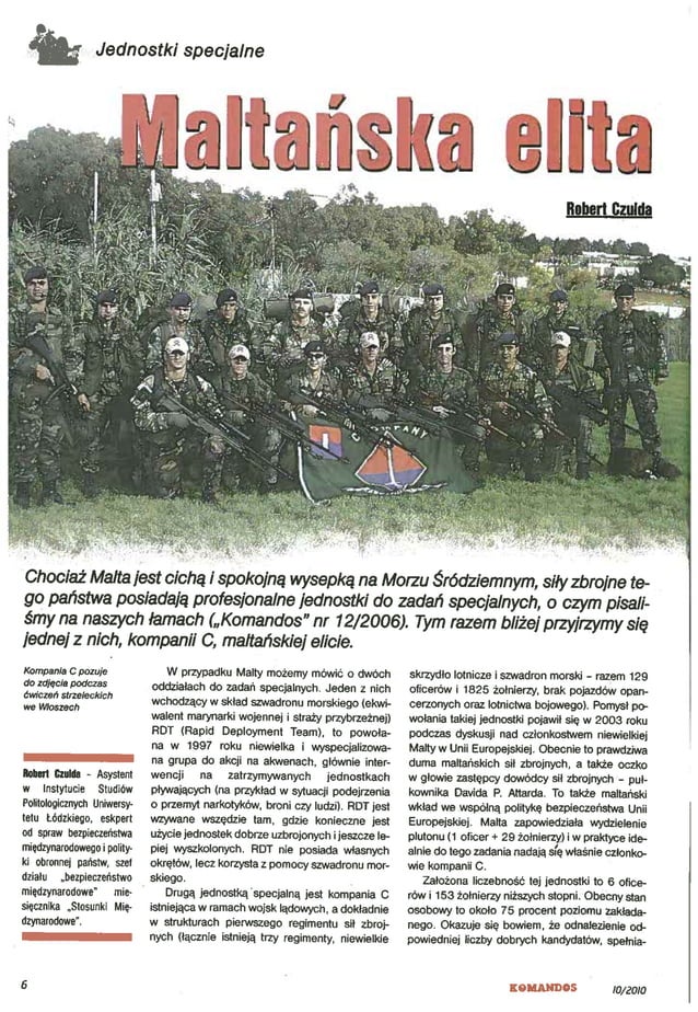 Komandos (Militarny Magazyn Specjalny) Maltanska elita | PDF