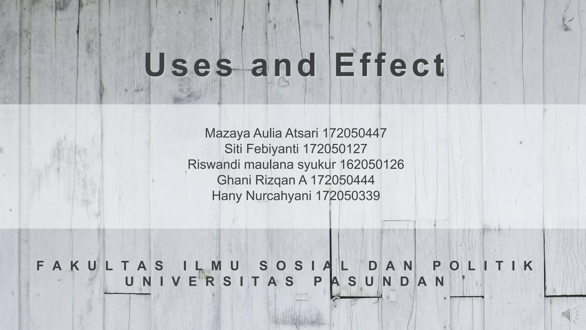 Teori Uses And Effect | PPTX