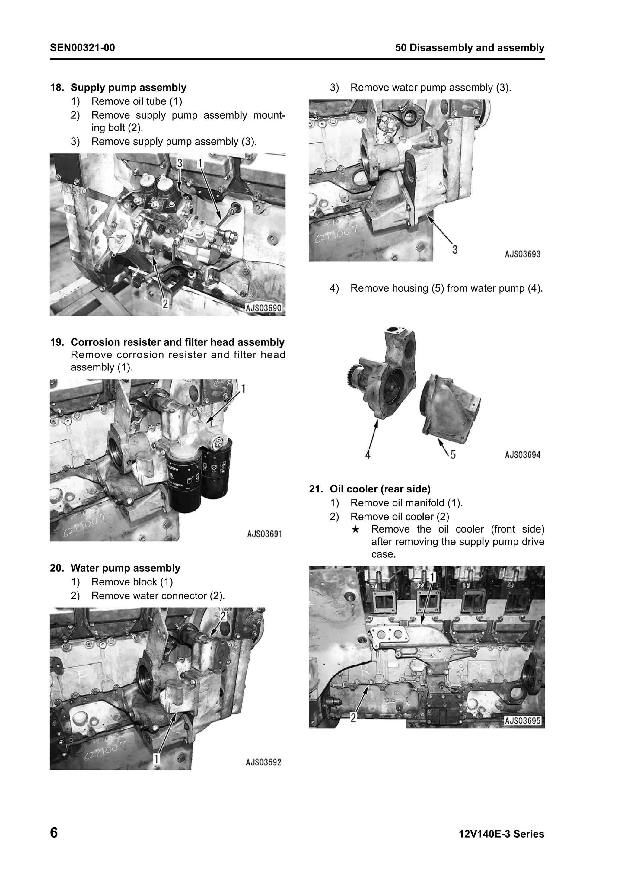 Komatsu 12 v140e 3 series engine service repair manual | PDF
