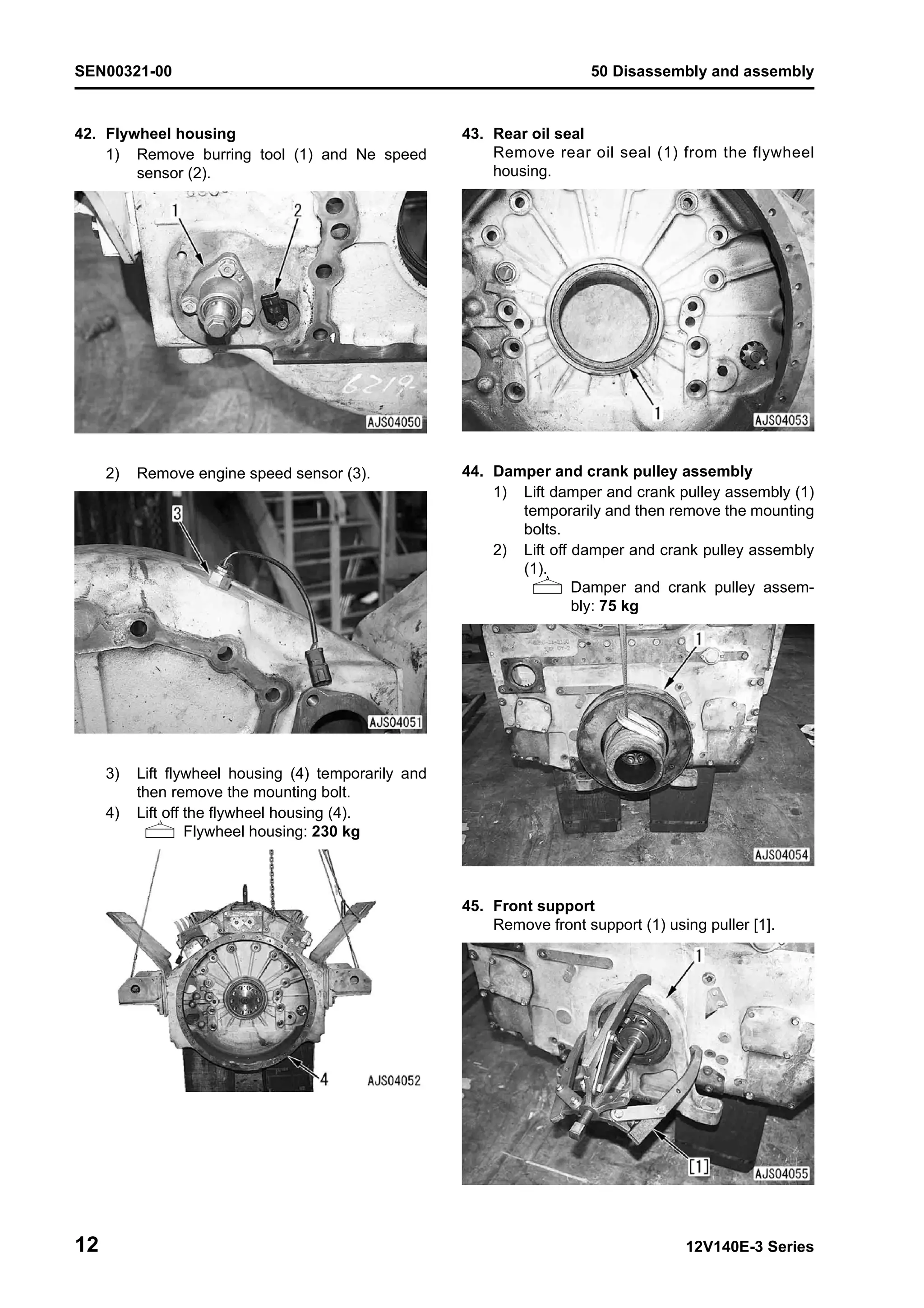 Komatsu 12 v140e 3 series engine service repair manual | PDF