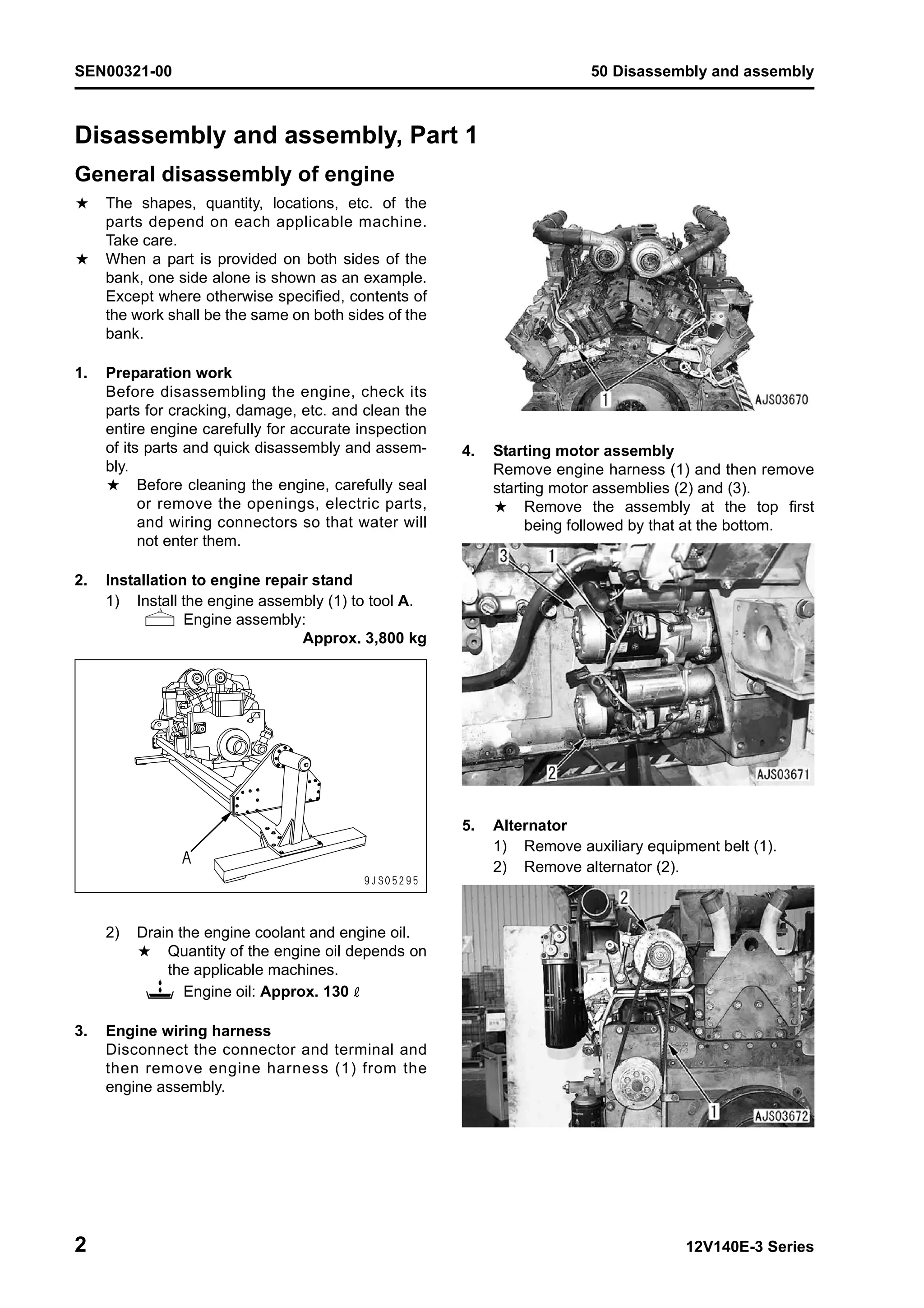 Komatsu 12 v140e 3 series engine service repair manual | PDF