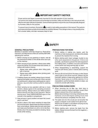 Komatsu ck30 1 skid steer loader service repair manual (sn a30001 and ...