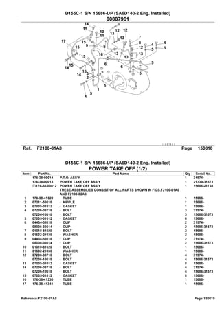 Komatsu D155C-1 Pipe Layer Parts Catalogue Manual - SN 15686 AND UP.pdf