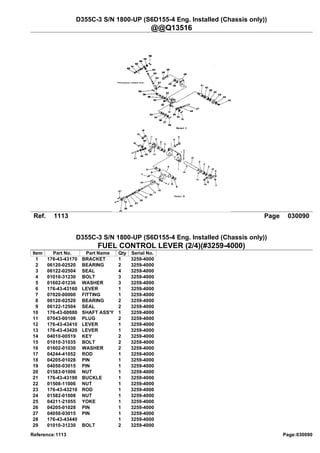 Komatsu d355 c 3 pipe layer parts catalogue manual - sn 1800 and up | PDF