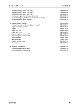 Komatsu d375 a 5e0 dozer bulldozer service repair manual sn 50001 and ...