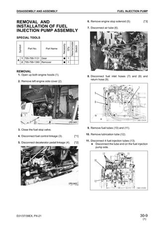 Komatsu d37 ex 21 bulldozer service repair manual sn 5501 and up | PDF