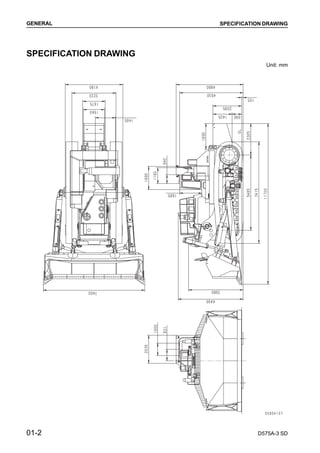 Komatsu 575a Super Dozer Dimensions