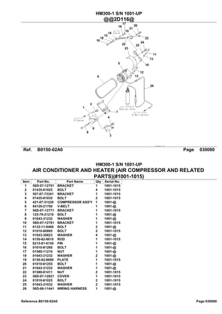 Komatsu HM300-1 Articulated Dump Truck Parts Catalogue Manual - SN 1001 ...