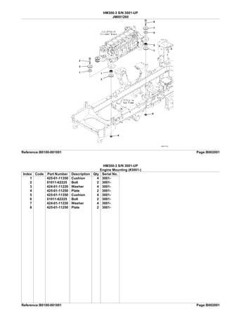 Komatsu HM300-3 Articulated Dump Truck Parts Catalogue Manual - SN 3001 ...