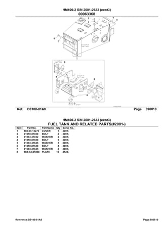 Komatsu hm400 2 articulated dump truck parts catalogue manual - sn 2001 ...